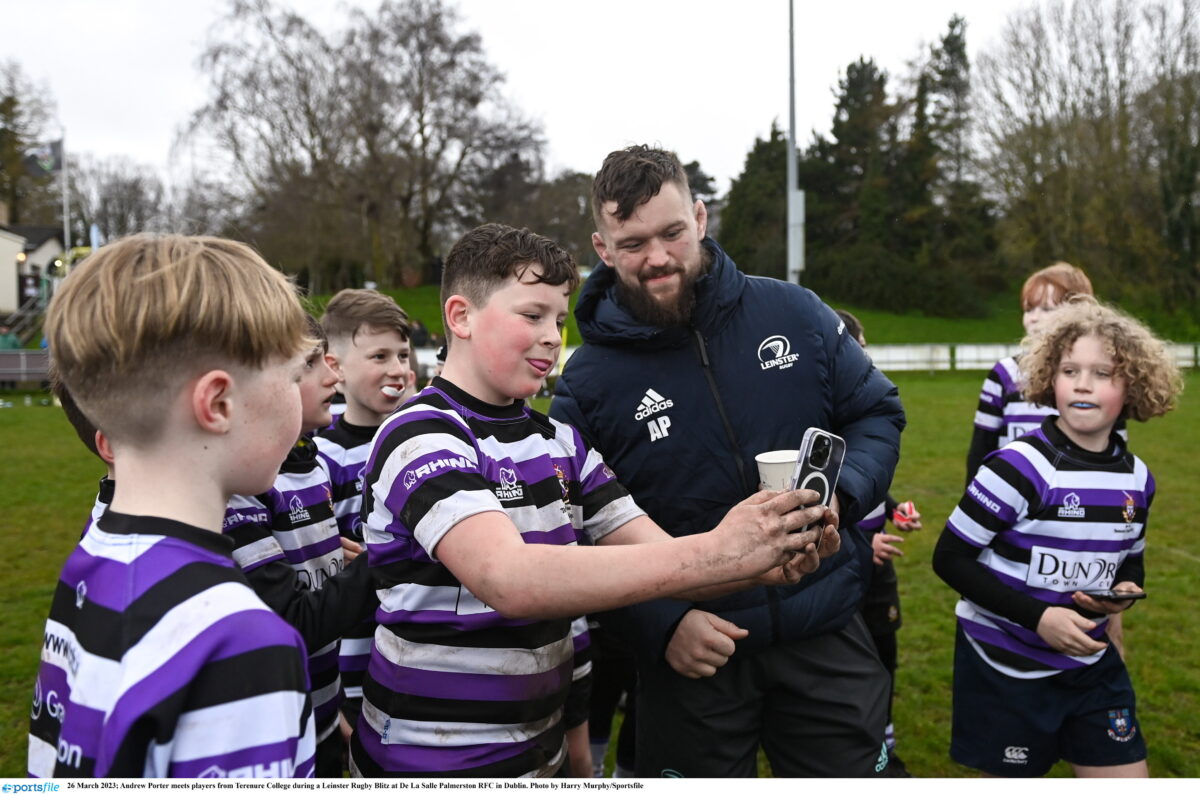 Gallery - Porter, Conan and Lowe at DLSP blitz - Leinster Rugby